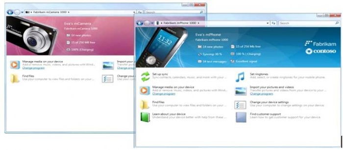 Quản lý thiết bị với Device Stage™ trong Windows 7