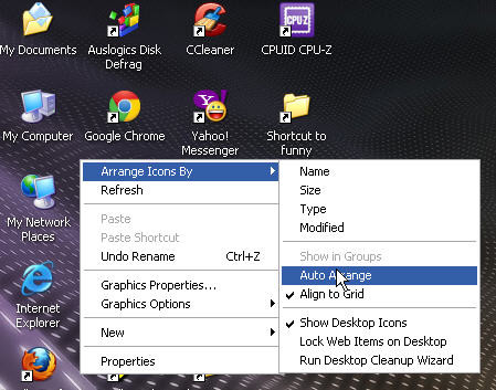 Sắp xếp các icon trên desktop theo ý muốn