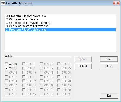 Core Affinity Resident - Giao ứng dụng cho nhân xử lý riêng trong CPU ...